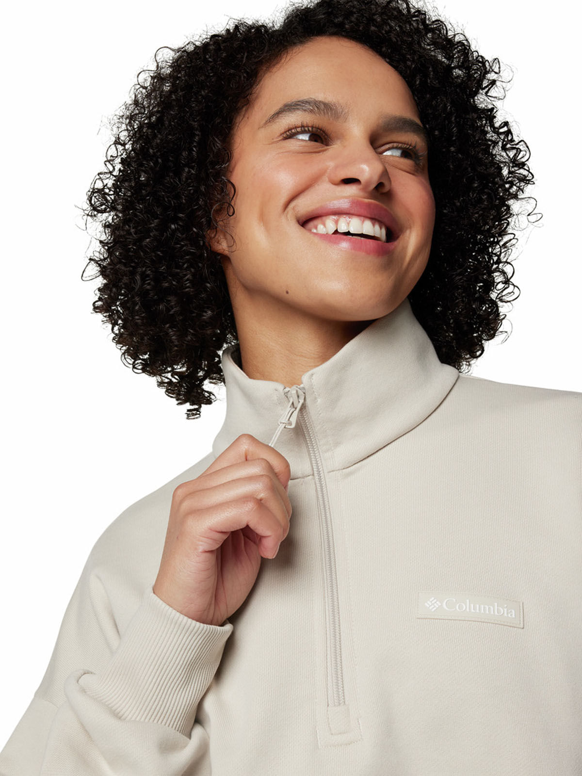 Chaqueta Mujer Marble Canyon French Terry Quarter Zip Beige Columbia-Columbia Chile - Columbia ...