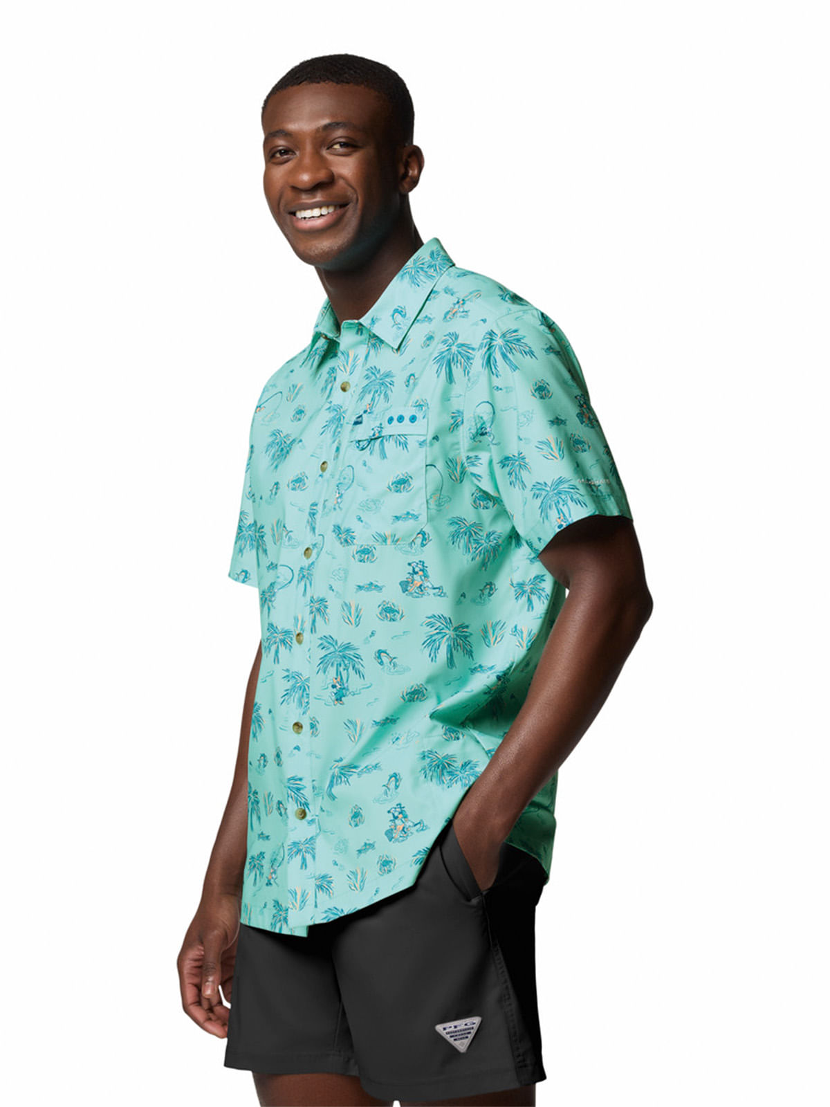 Camisa Manga Corta Hombre Disney Super Slack Azul Columbia-Columbia ...